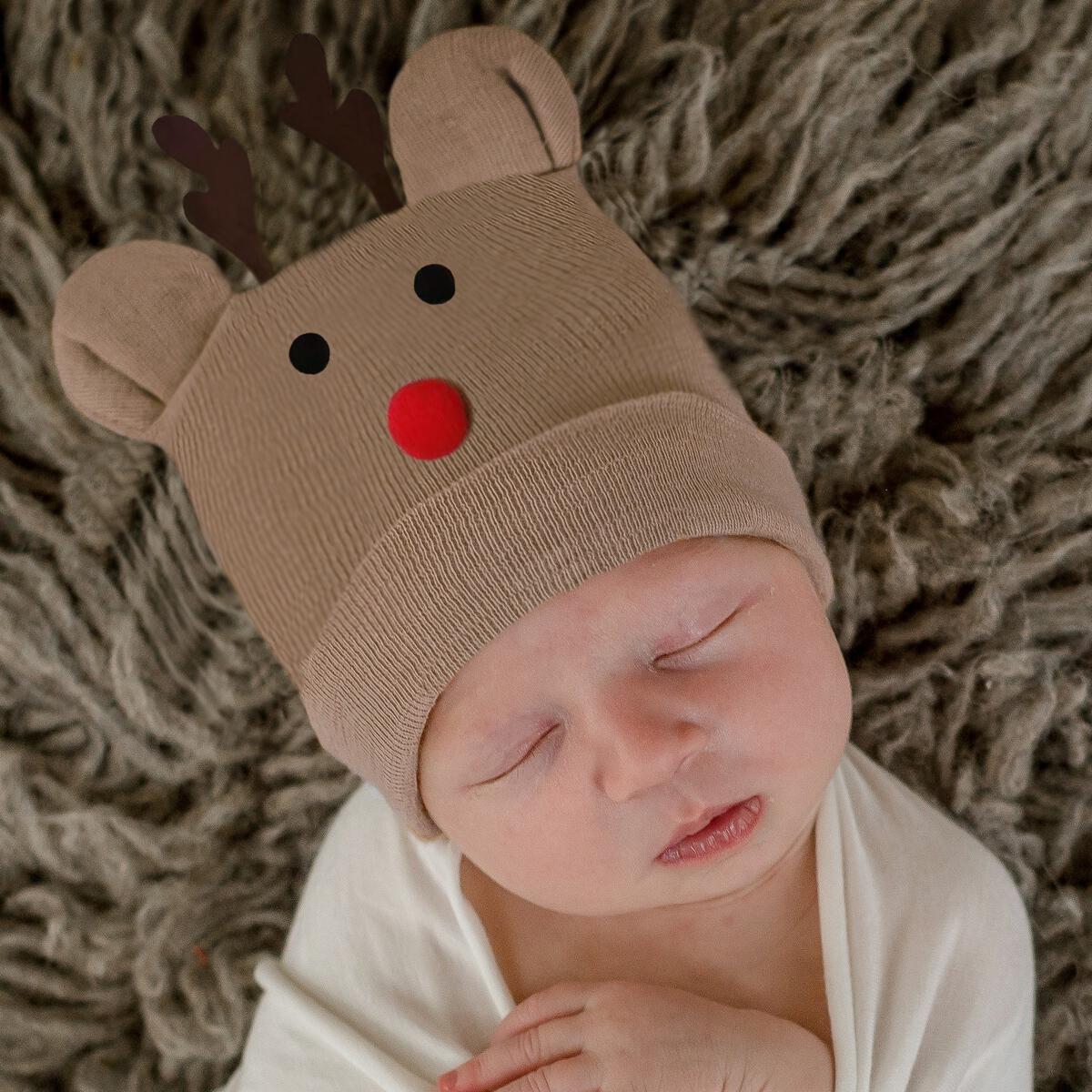 RUDOLPH REINDEER HOSPITAL HAT Newborns – Persnickety Shop